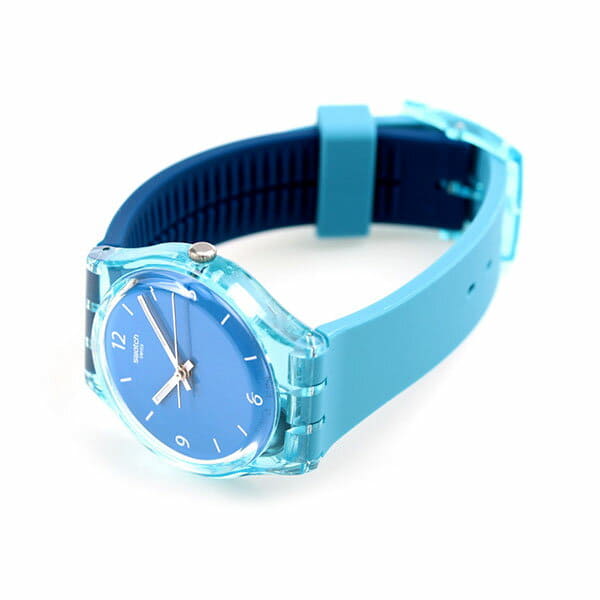 [New]Swatch SWATCH mens Ladies FRAICHEUR quartz GS161 clock 34mm blue ...