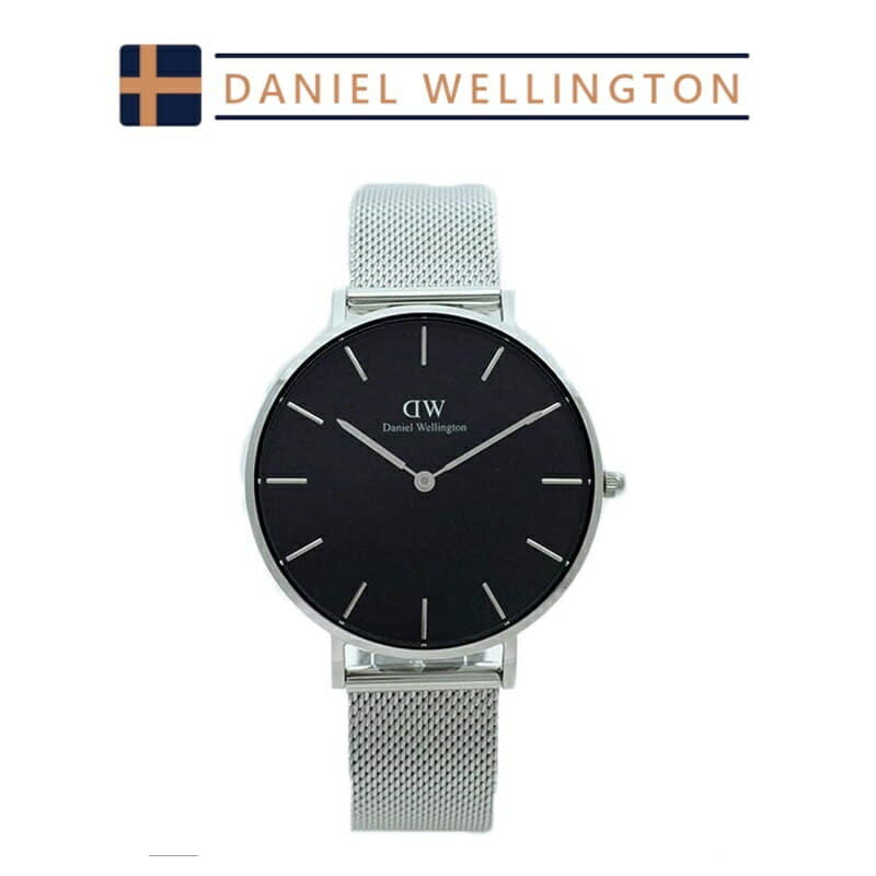 [New]Daniel Wellington Ladies mens Silver Black Daniel Wellington ...