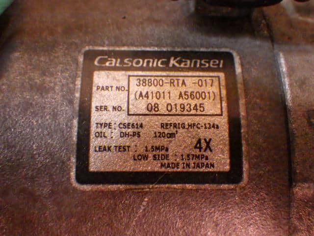 [Used]A/C Compressor HONDA Step Wagon 2008 DBA-RG2 38810RTA007 - BE ...