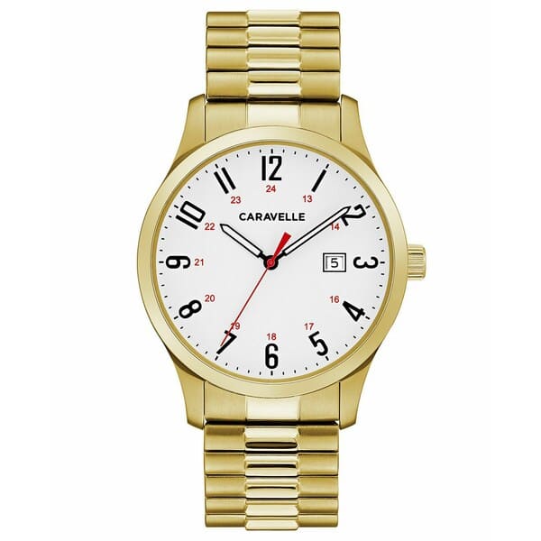 [New]Carvel mens Men's Gold-Tone Stainless Steel Bracelet Watch 40mm No ...