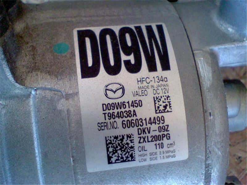 [Used]A/C Compressor MAZDA Demio 2016 DBA-DJ3FS D09W61450 - BE FORWARD ...