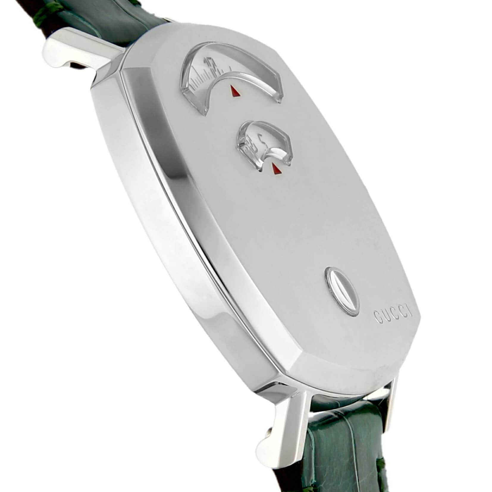 [New]GUCCI Gucci GRIP grip quartz unisex white YA157404 clock high ...