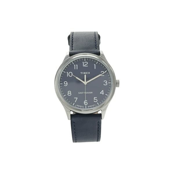[New]Timex mens 40mm Easy Reader Blue - BE FORWARD Store
