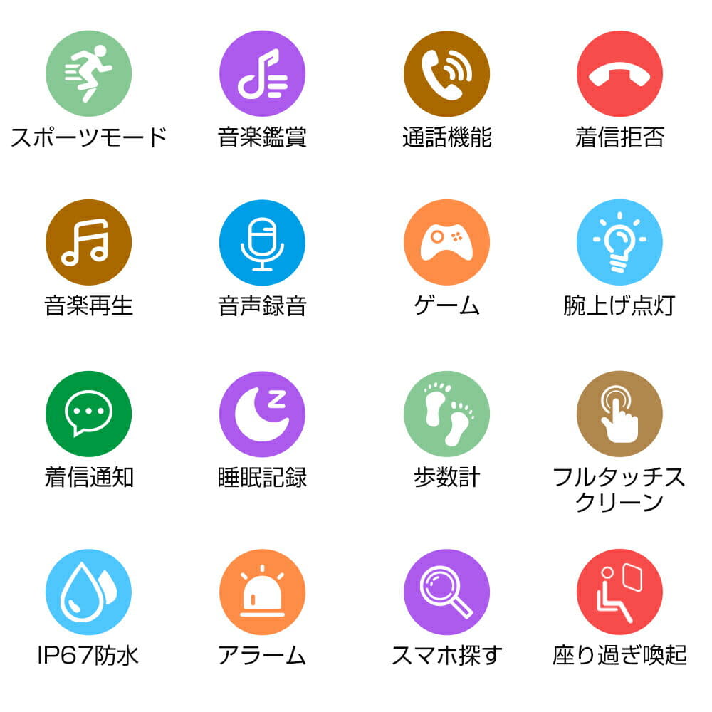 [New]Smart call function game IP67 waterproofing 1.69 inches management Line Ladies mens receipt ...