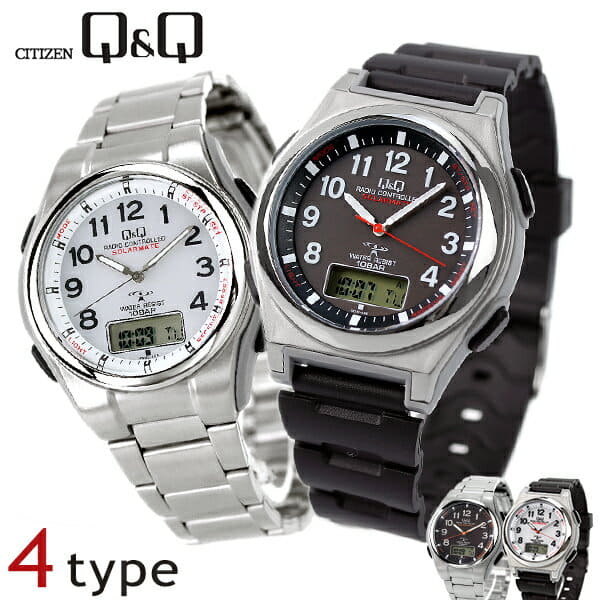 [New]CITIZEN Q & Q Electric wave solar mens combination solar mate ...