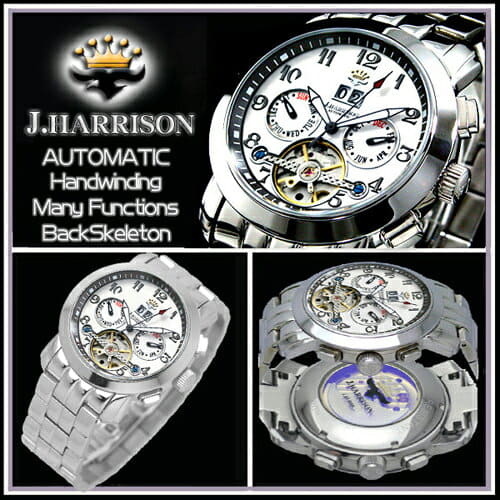[New]J.HARRISON big temp self-winding watch & rolling by hand JH-008WW ...