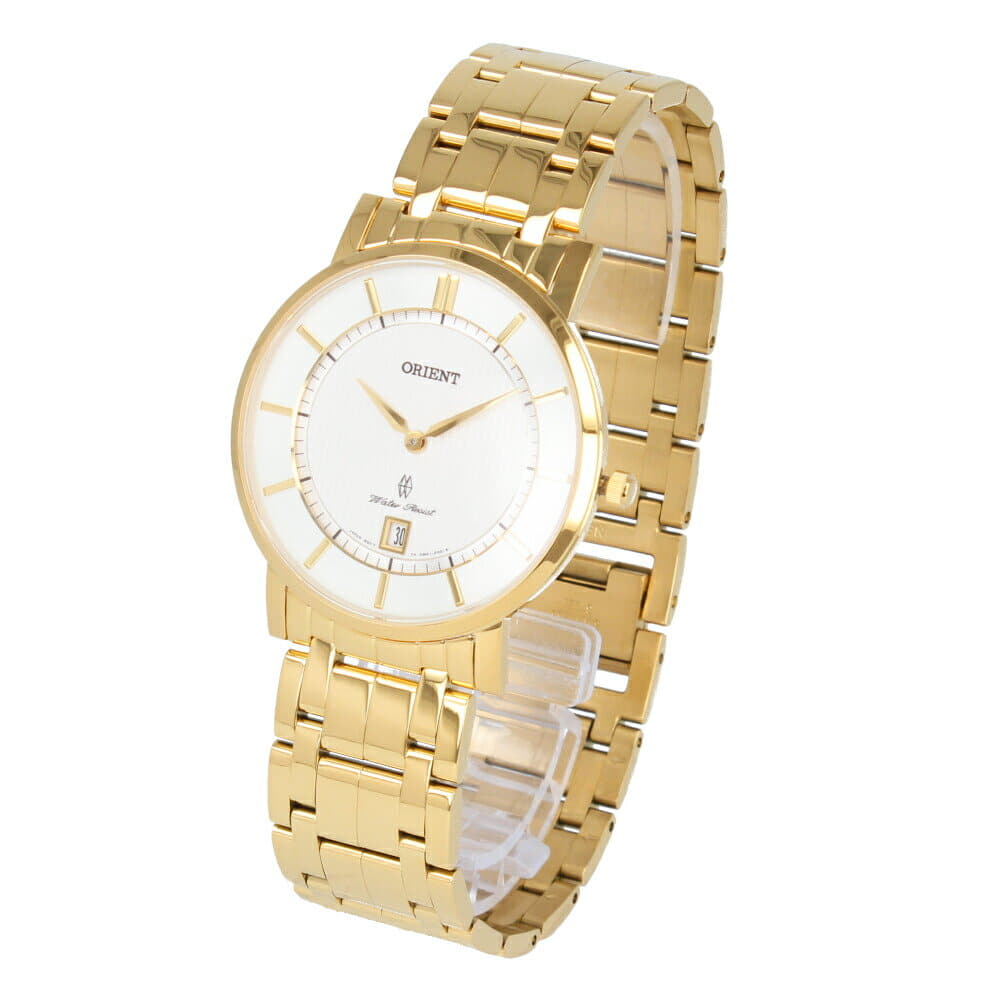 [New]ORIENT orient clock mens quartz analog two stitches Stainless ...