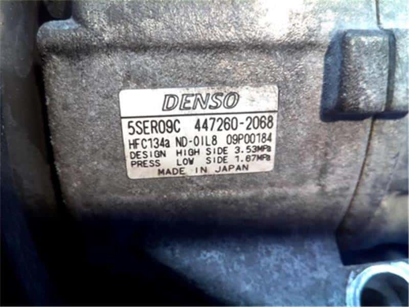[Used]A/C Compressor TOYOTA Sienta 2012 DBA-NCP85G 8831052431 - BE ...