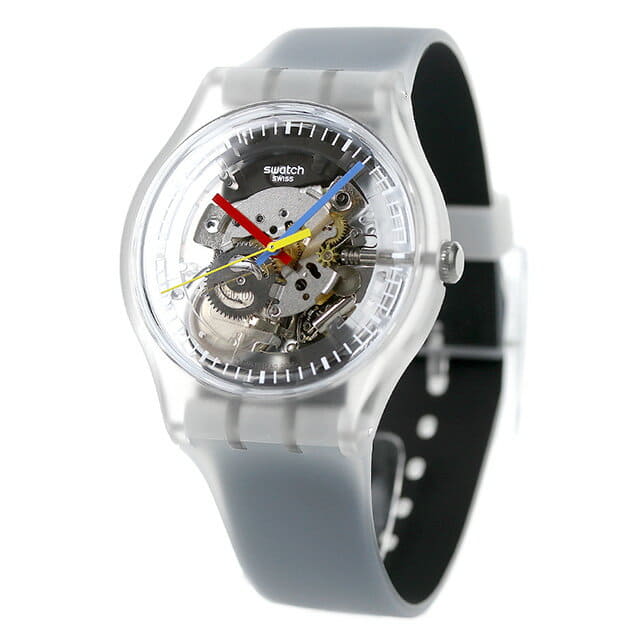 [New]Swatch SWATCH mens Ladies monthly drop quartz CLEARLY BLACK ...