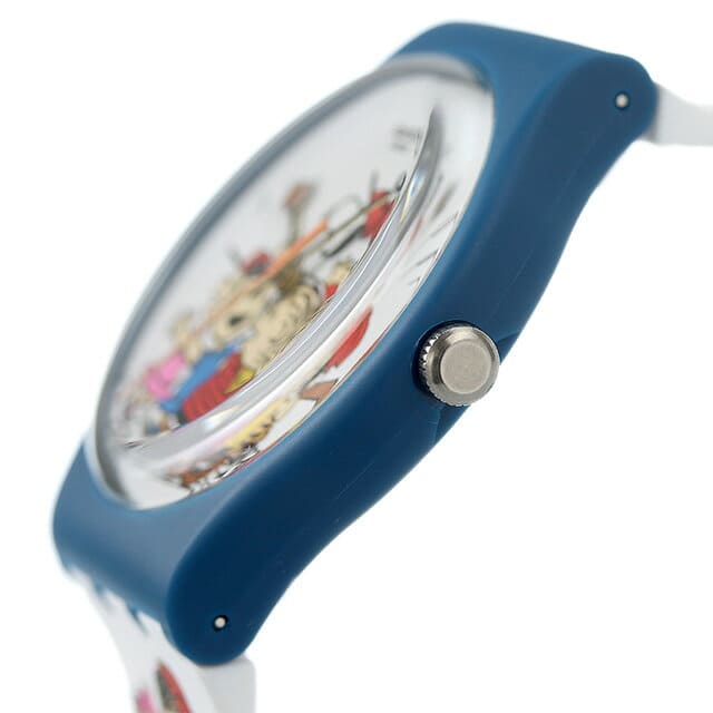 [New]Swatch SWATCH mens Ladies Peanuts collaboration quartz FIRST BASE ...