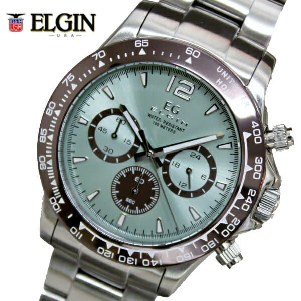 [New]ELGIN L gin EG-002-GR Chronograph mens - BE FORWARD Store