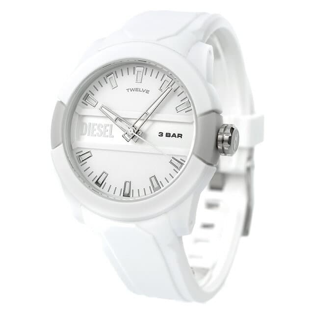 [New]Diesel clock mens double up 43mm quartz DZ1981 DIESEL white - BE ...