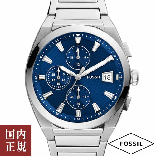 [New]There is up to 5,000 ! FOSSIL Fossil mens Eve let blue Silver ...