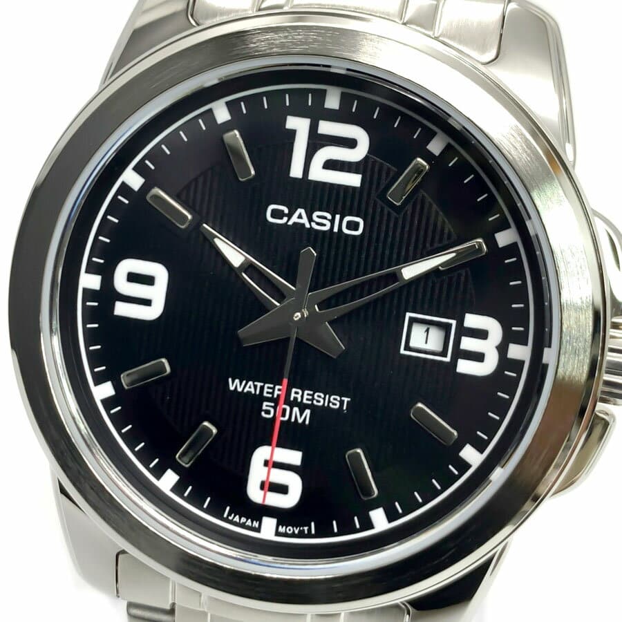[New]CASIO Casio mens analog round quartz 5 bar water resistant three ...