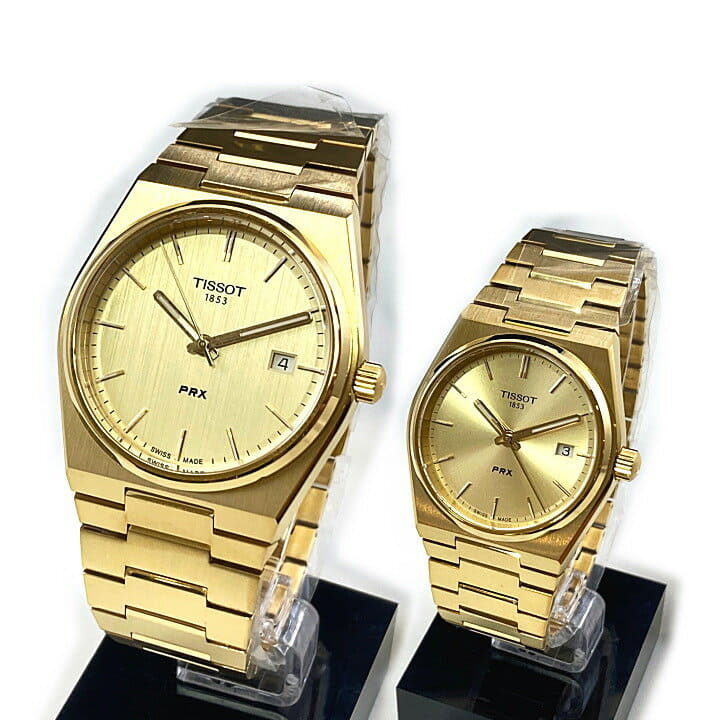 [New]40 millimeters of TISSOT TISSOT PRX PR X quartz yellow Gold PVD ...