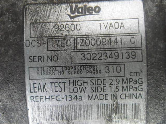 [Used]A/C Compressor NISSAN Serena 2011 DBA-C26 926001VA0A - BE FORWARD ...