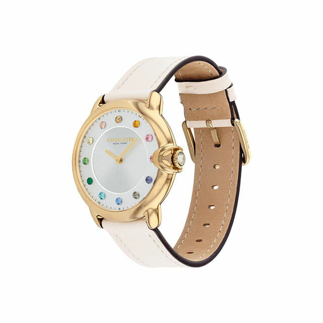 [New]It is white gold round beauty on coach COACH Arden 36mm round GP ...