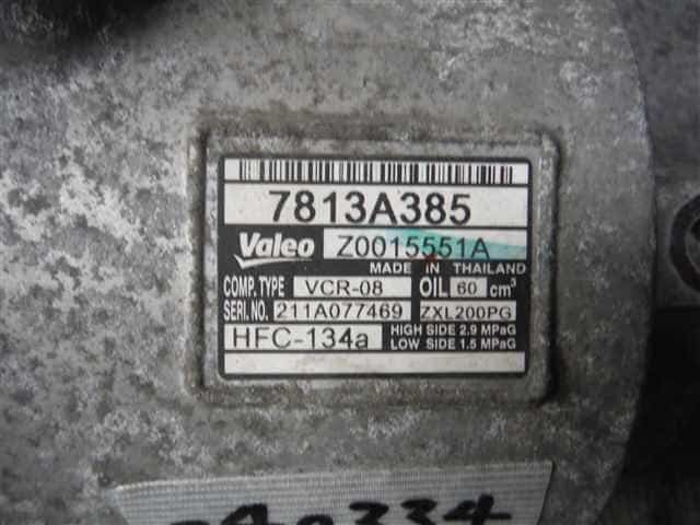 [Used]A/C Compressor MITSUBISHI Mirage 2012 DBA-A05A 7813A385 - BE FORWARD Auto Parts