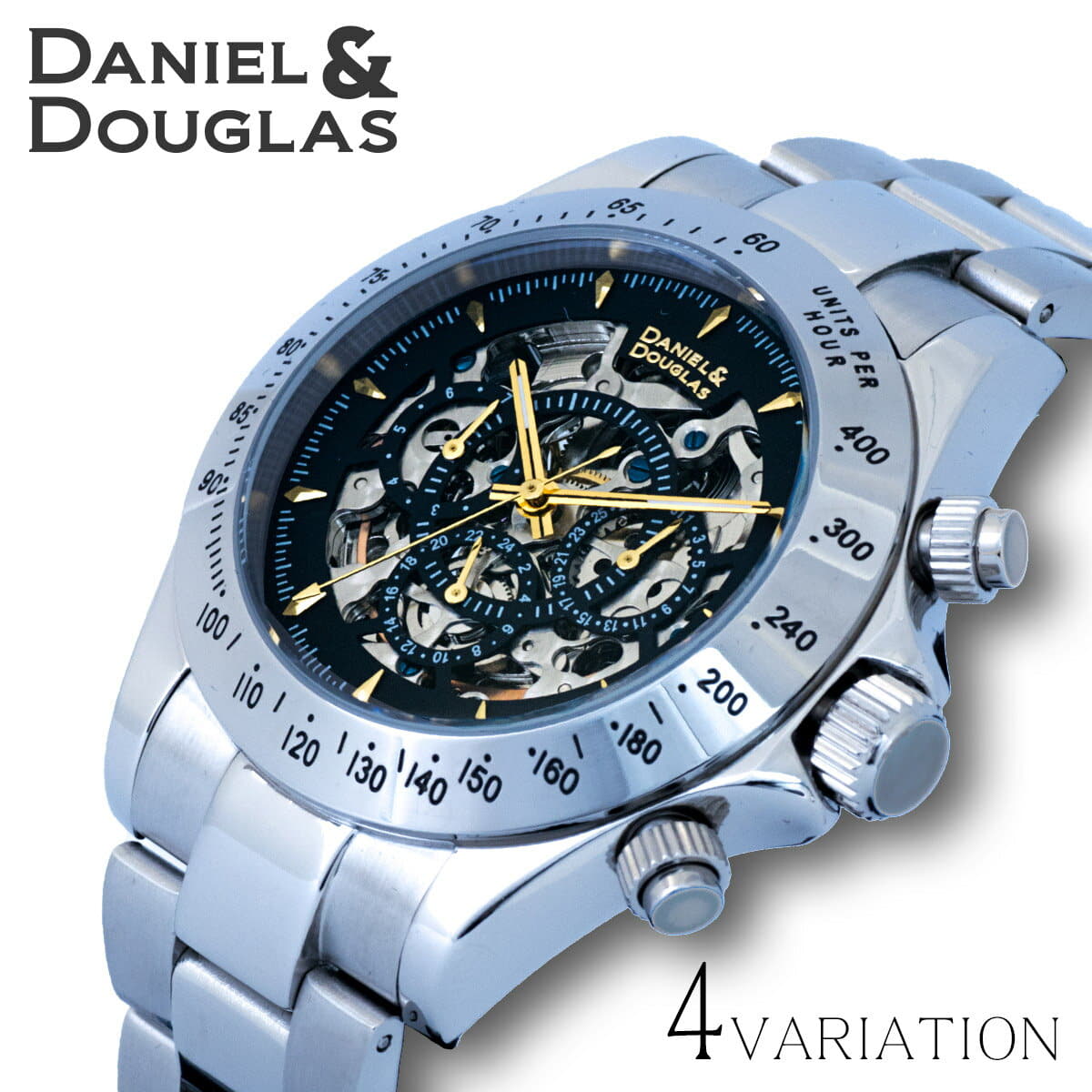 [New][all article DANIEL&DOUGLAS Daniel and Douglas DD8802 clock mens Automatic winding rolling ...
