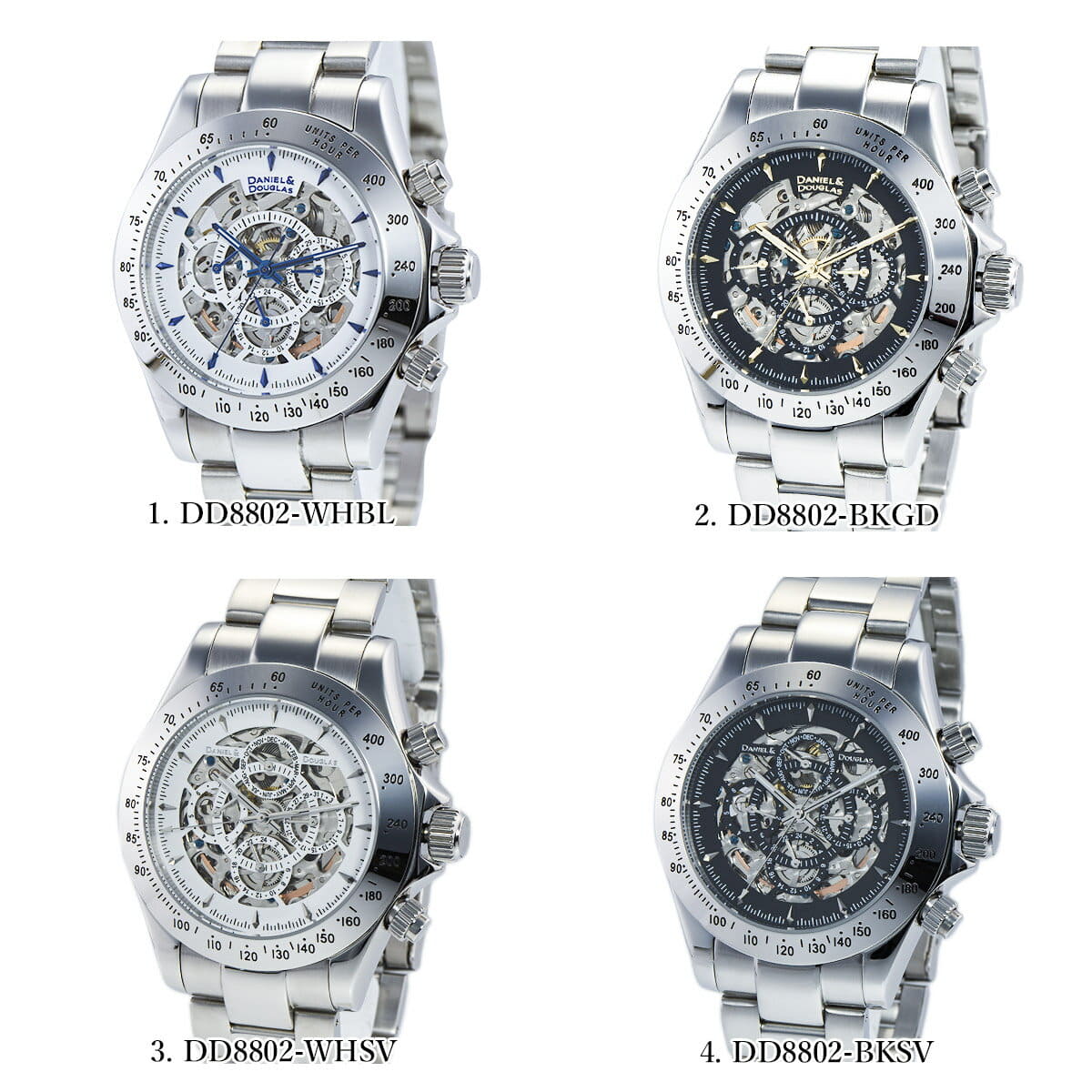 [New][all article DANIEL&DOUGLAS Daniel and Douglas DD8802 clock mens Automatic winding rolling ...