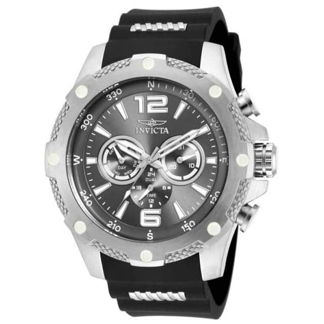 [New]Invicta accessory clock Invicta 19656 Gent's Charcoal Dial Steel ...