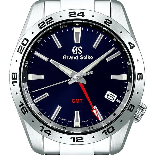 [New]Grand SEIKO quartz 9F GMT model SBGN029 mens Navy dial metal band ...