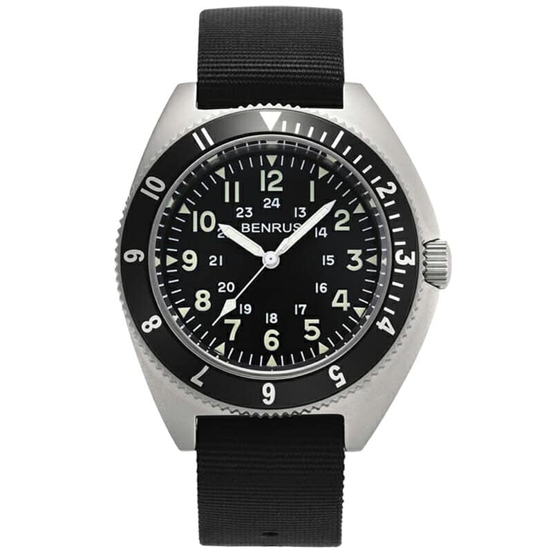 [New]Benrus BENRUS mens TYPE-II SILVER Silver reproduction model - BE ...