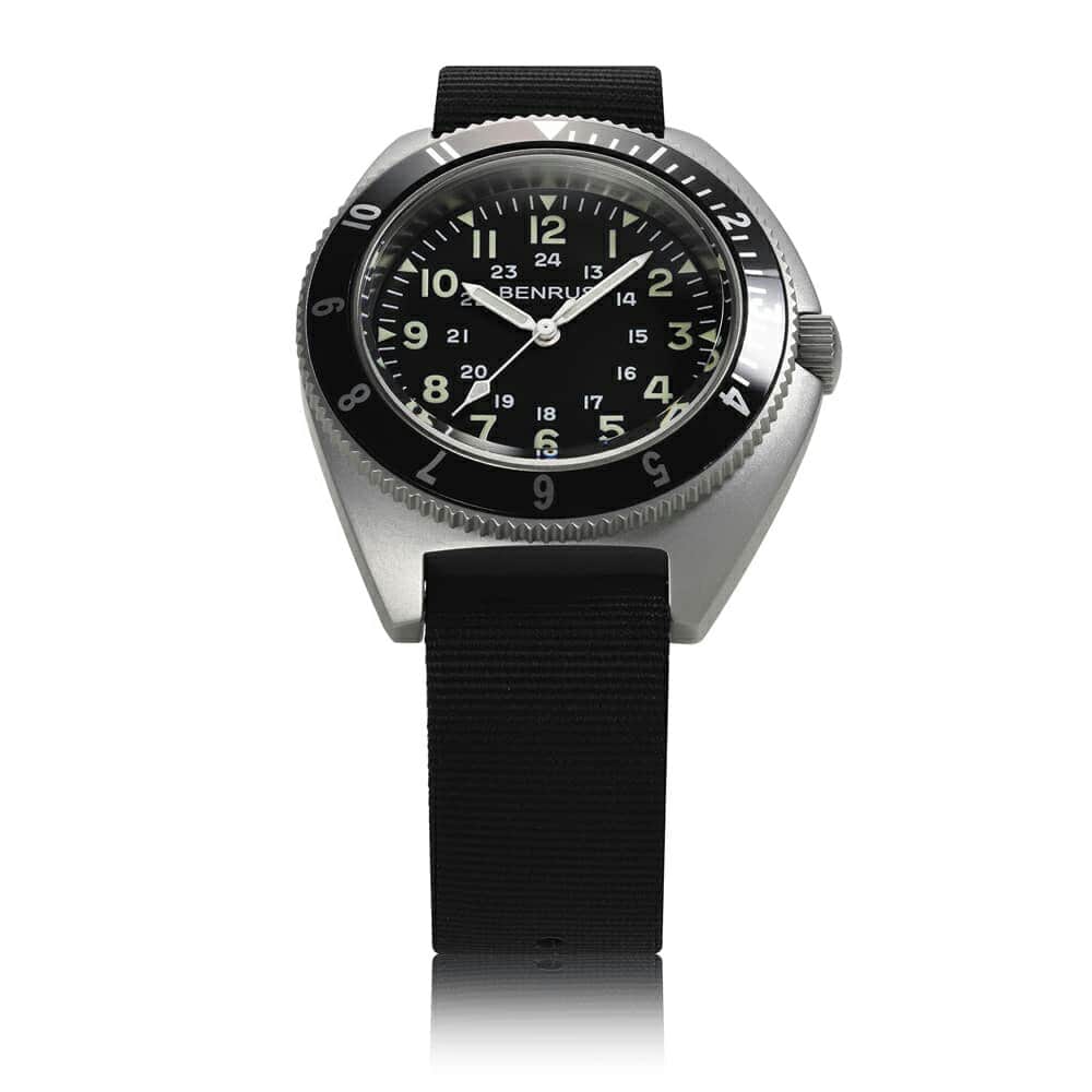 [New]Benrus BENRUS mens TYPE-II SILVER Silver reproduction model - BE FORWARD Store