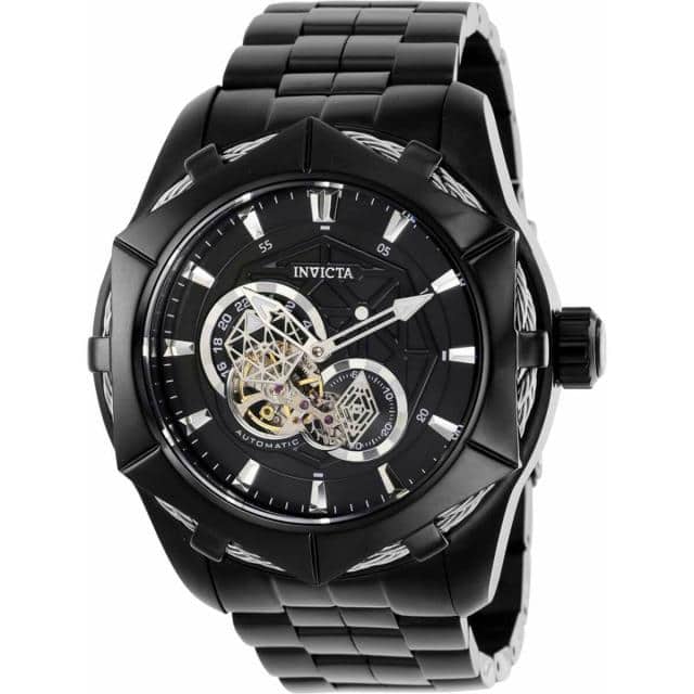 [New]Invicta Reloj Hombre Perno Automatico Corazon Abierto Esfera Negra ...