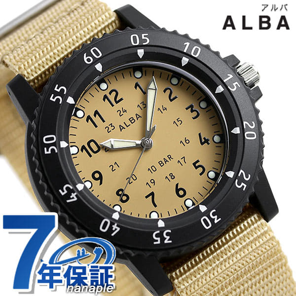 [New]It is up to 57 times in up to 2,000 yen SEIKO Aruba mens beige ...