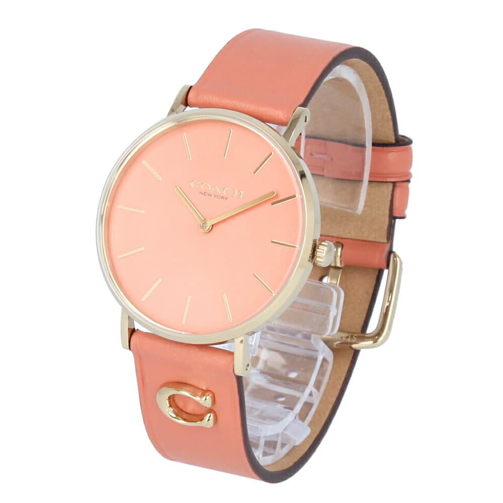 [New]COACH coach PERRY Perry clock Ladies quartz analog two stitches ...