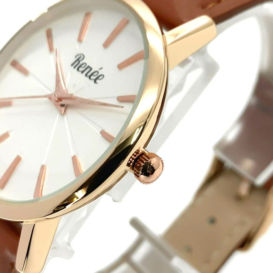 [New]R02-BR attached to the RENEE Rene Ladies quartz round everyday ...