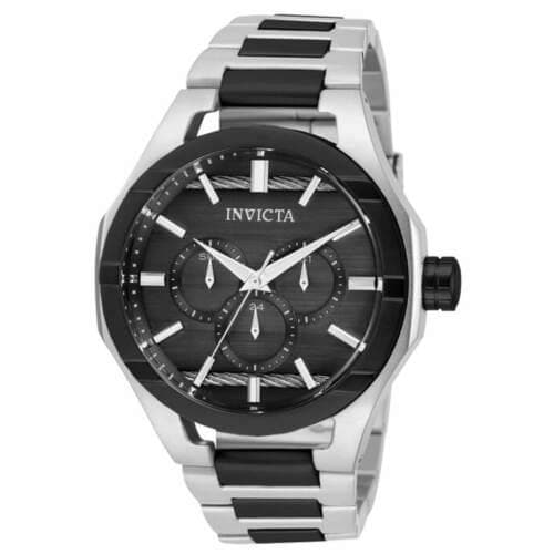 [New]Invicta Reloj Hombre Perno Cuarzo Negro Y Color Plata Esfera Tt ...