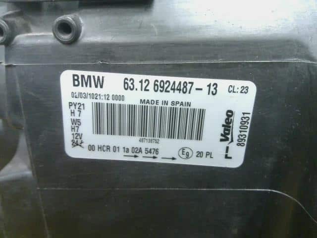 [Used]Left Headlight BMW 1 Series 2004 GH-UF20 63126924487 - BE FORWARD ...
