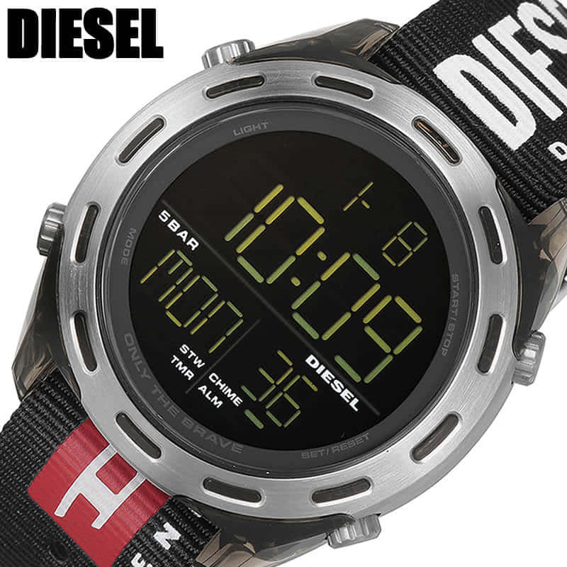 [New]Diesel clock DIESEL crusher CRUSHER mens Black DZ1914 [ digital ...