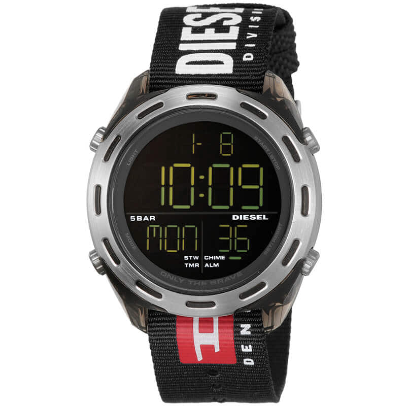 [New]Diesel clock DIESEL crusher CRUSHER mens Black DZ1914 [ digital ...