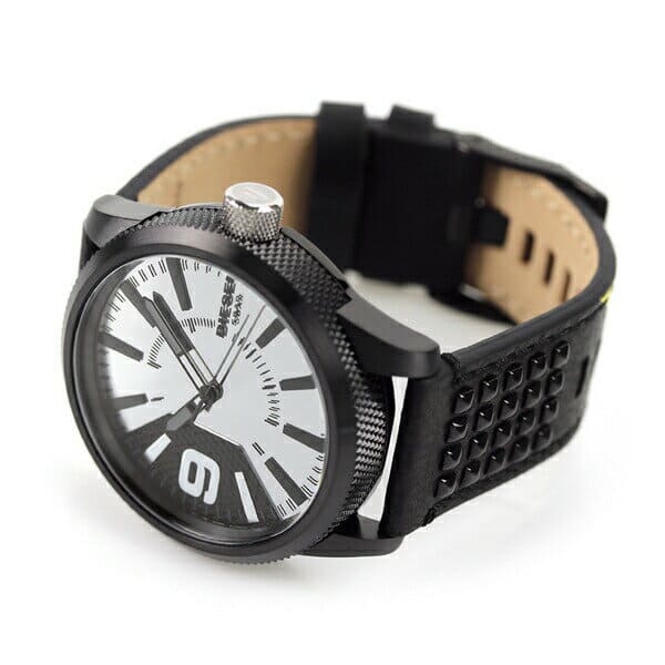 [New]Diesel clock Rasp NSBB 46mm quartz mens DZ1963 DIESEL Silver X ...