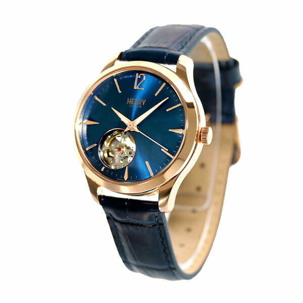 [New]Henry London clock Knightsbridge 34mm open heart Automatic winding ...