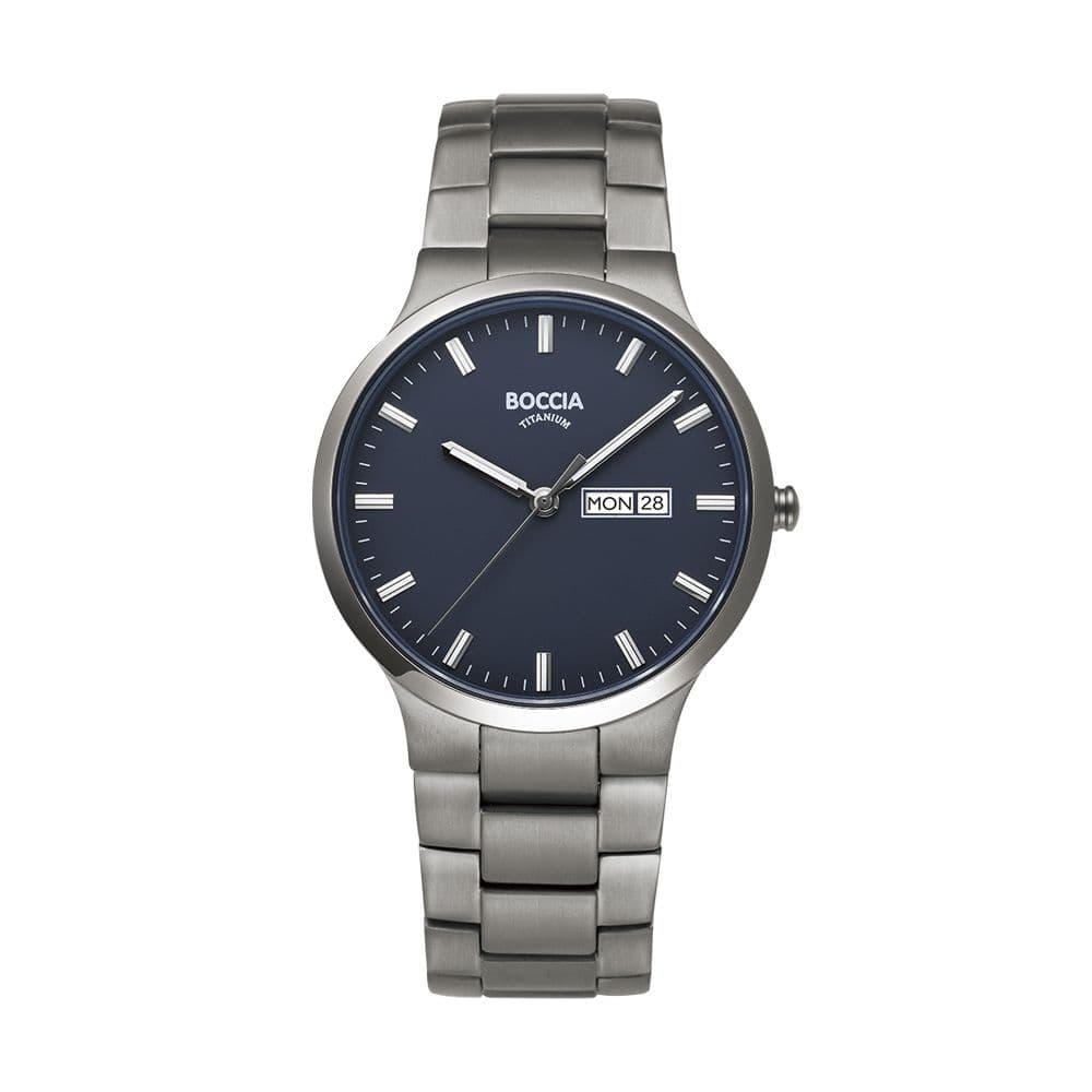 [New]botchia BOCCIA TITANIUM Classic Collection 3649-02 mens clock pure ...