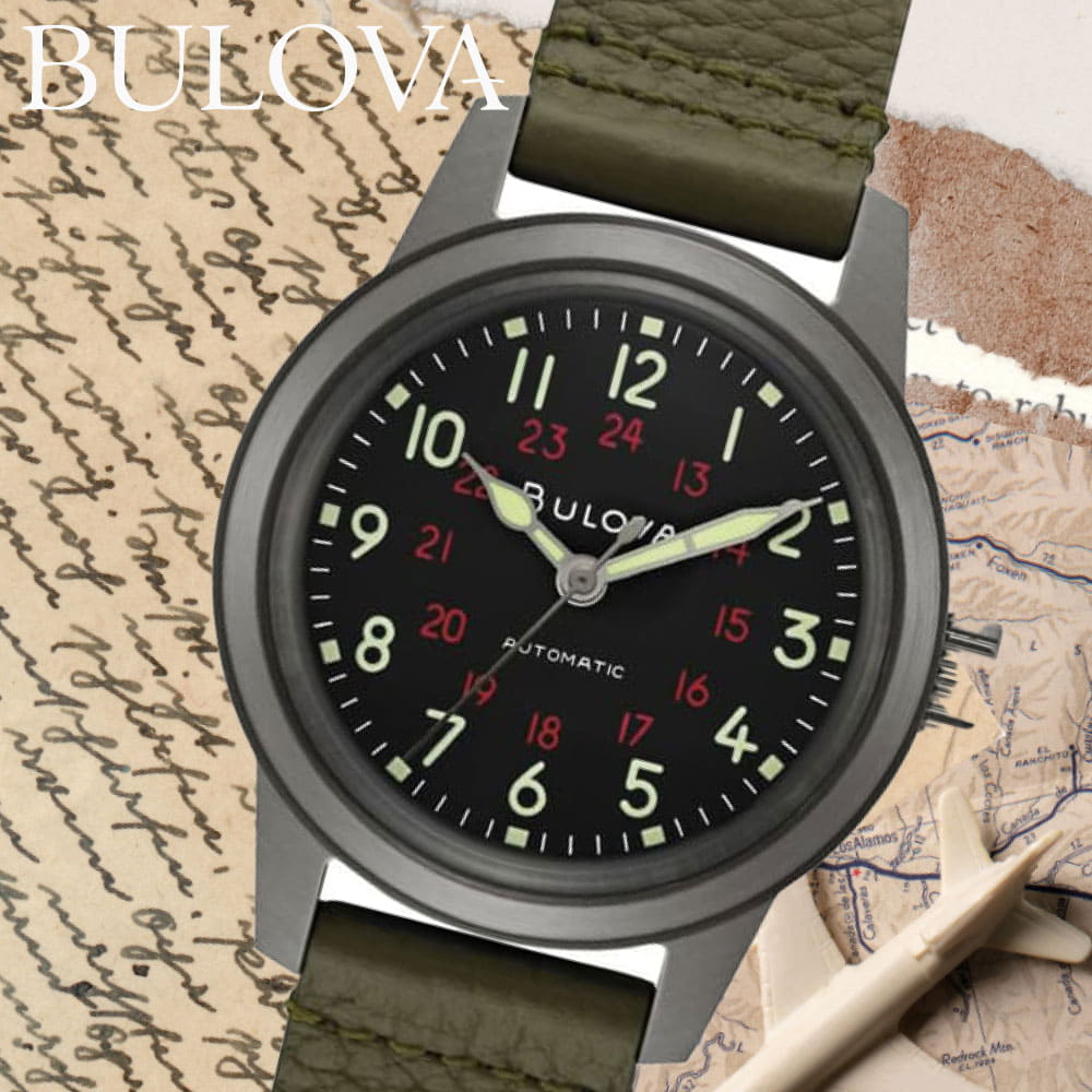 [New]It is leather for BULOVA BULOVA Military 98A255 burobamiritari ...