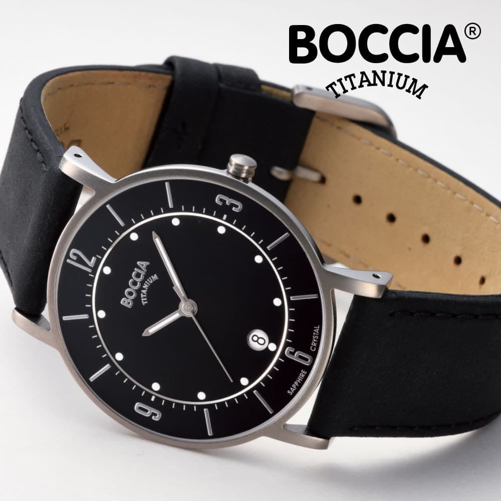 [New]botchia BOCCIA TITANIUM Slim Collection 3533-01 mens clock quartz ...