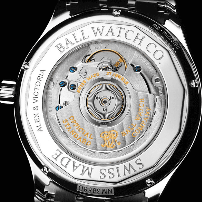 [New]Clock shop of ball NM3888D-S4CJ-WH maker five years loan railroad ...