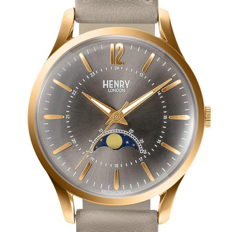[New]Moon phase [ ] with Henry London HENRY LONDON apple leather 34mm ...