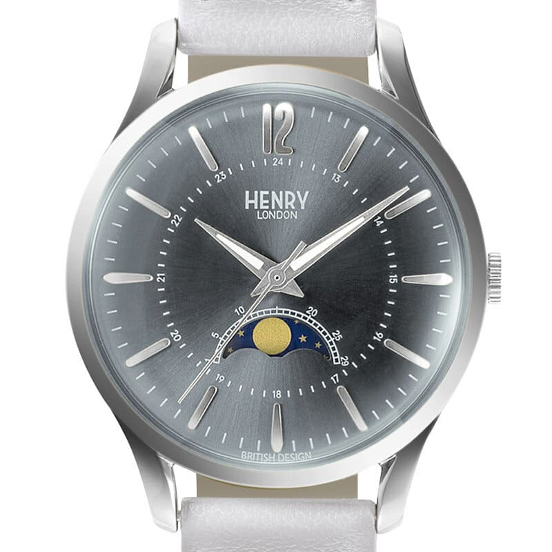 [New]Moon phase [ ] with Henry London HENRY LONDON apple leather 34mm ...