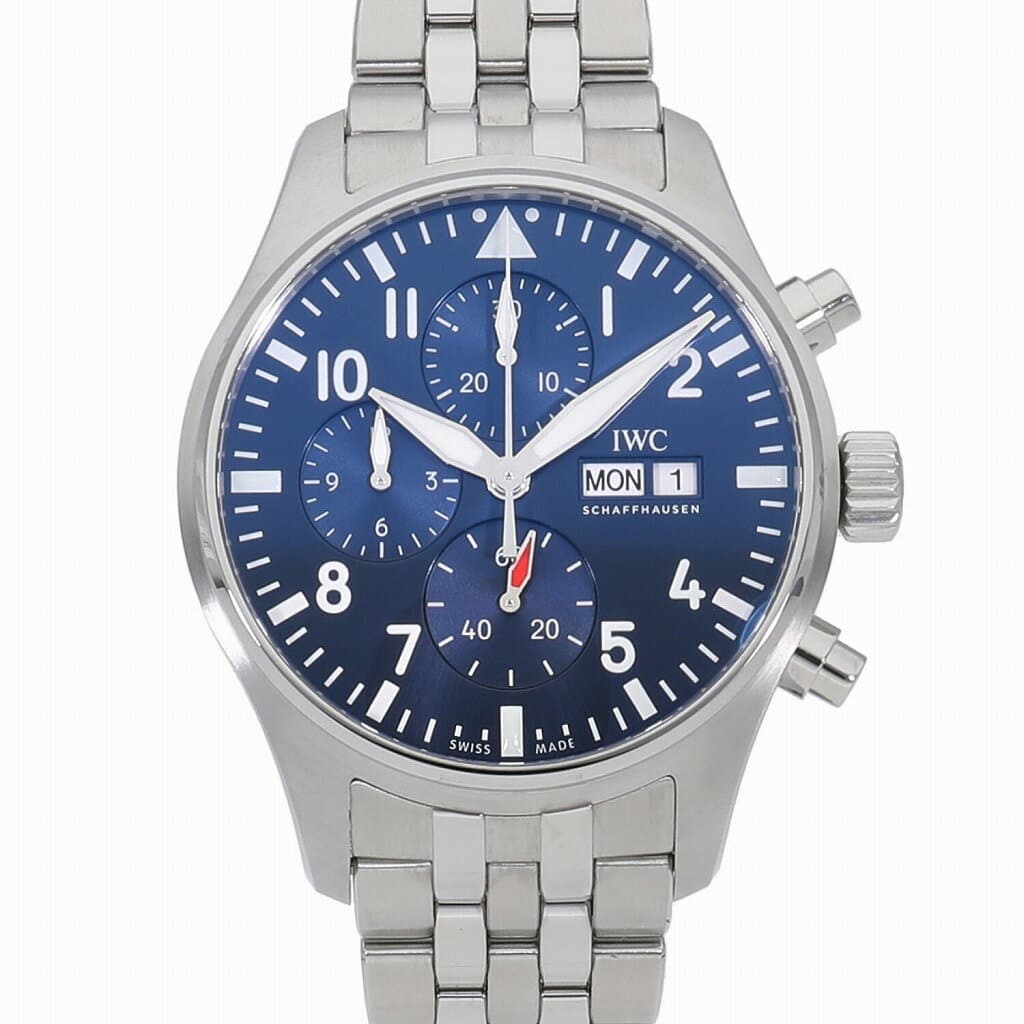 [New][2,000 1/9 shopping marathon] pilot at IWC Chronograph blue IW378004 mens - BE FORWARD Store