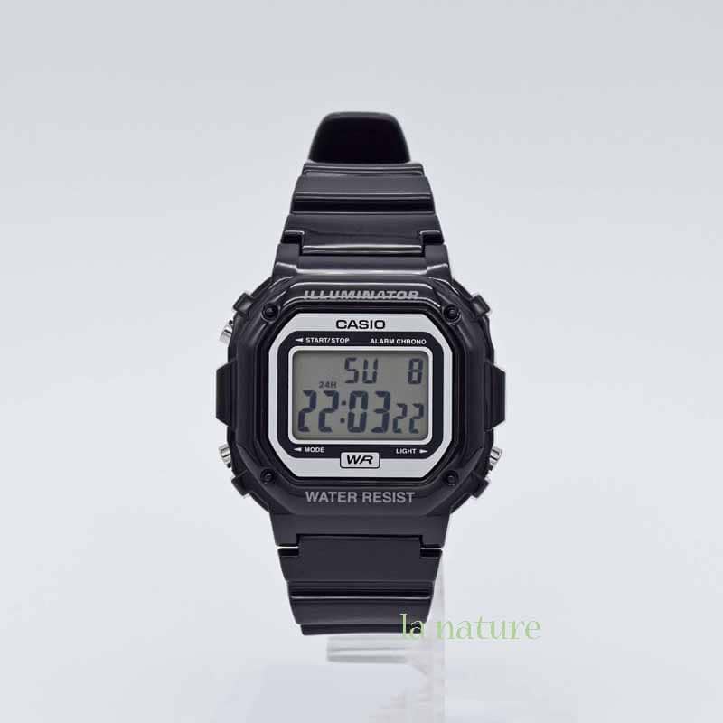 [New]CASIO Casio digital mens Ladies Black red white stopwatch everyday ...