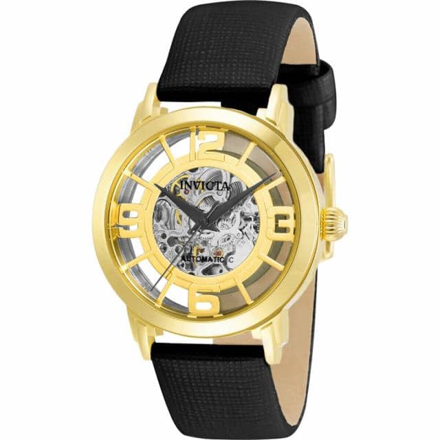 [New]Invicta Reloj Mujer Objet D Arte Esqueleto Automatico Esfera Negra ...