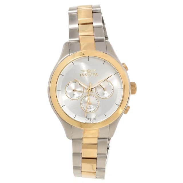 [New]Invicta Orologio da Donna Angelo Argento e Oro Tono Dial Two Tone ...