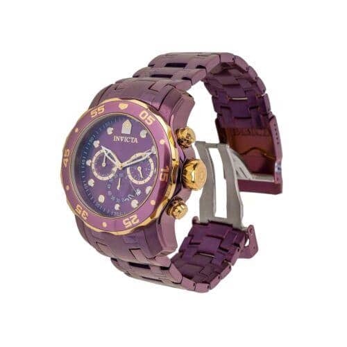 [New]Invicta Men's Watch Pro Diver Light Purple Yellow Gold Bezel ...