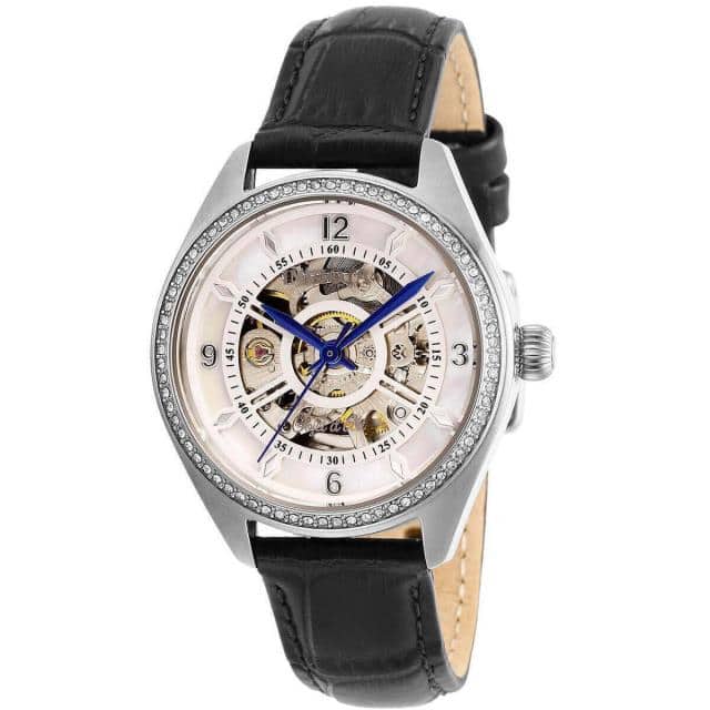 [New]Invicta Reloj Mujer Objet D Arte Esqueleto Esfera Negra Correa ...
